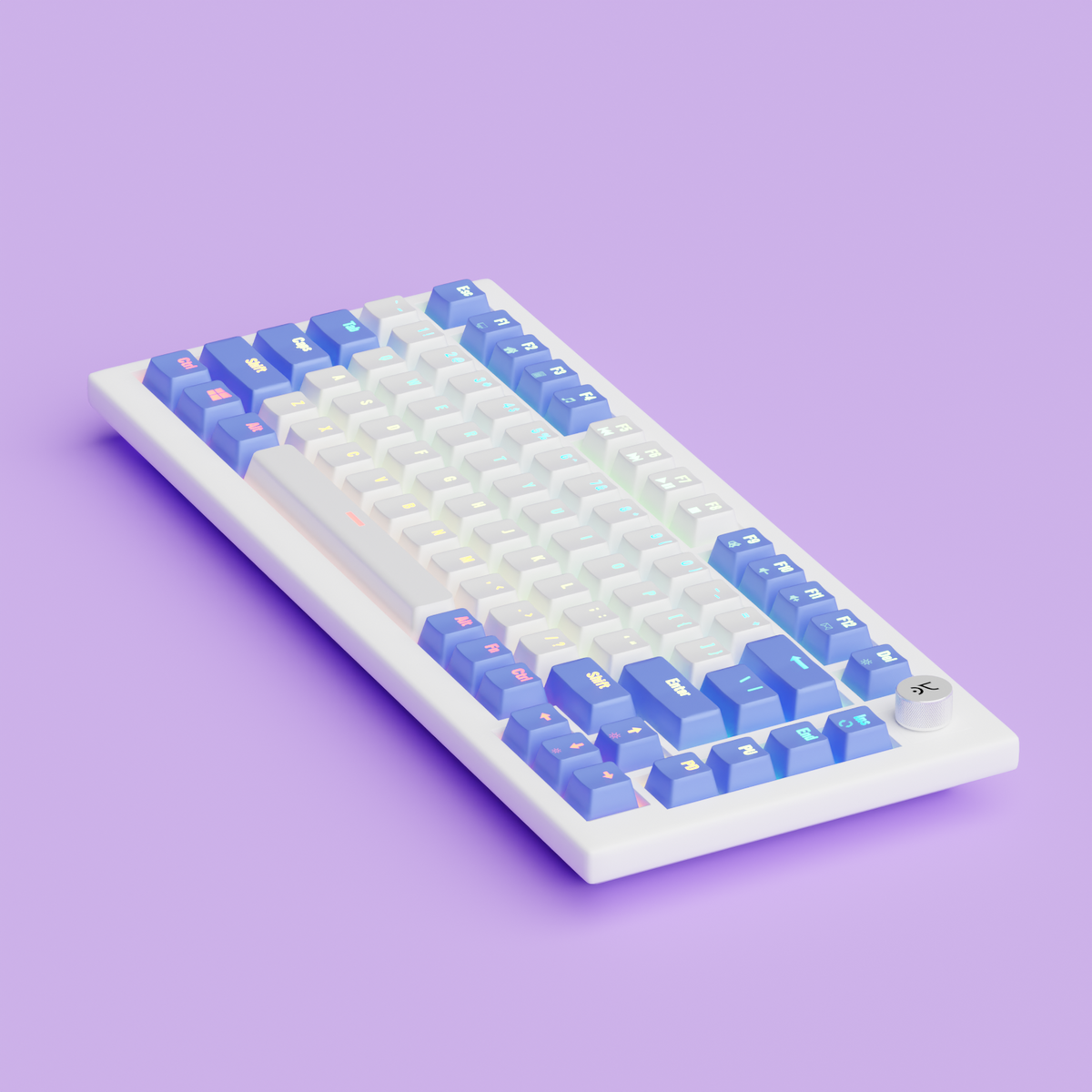Hive White-Purple Wired Gaming Keyboard – Kreo