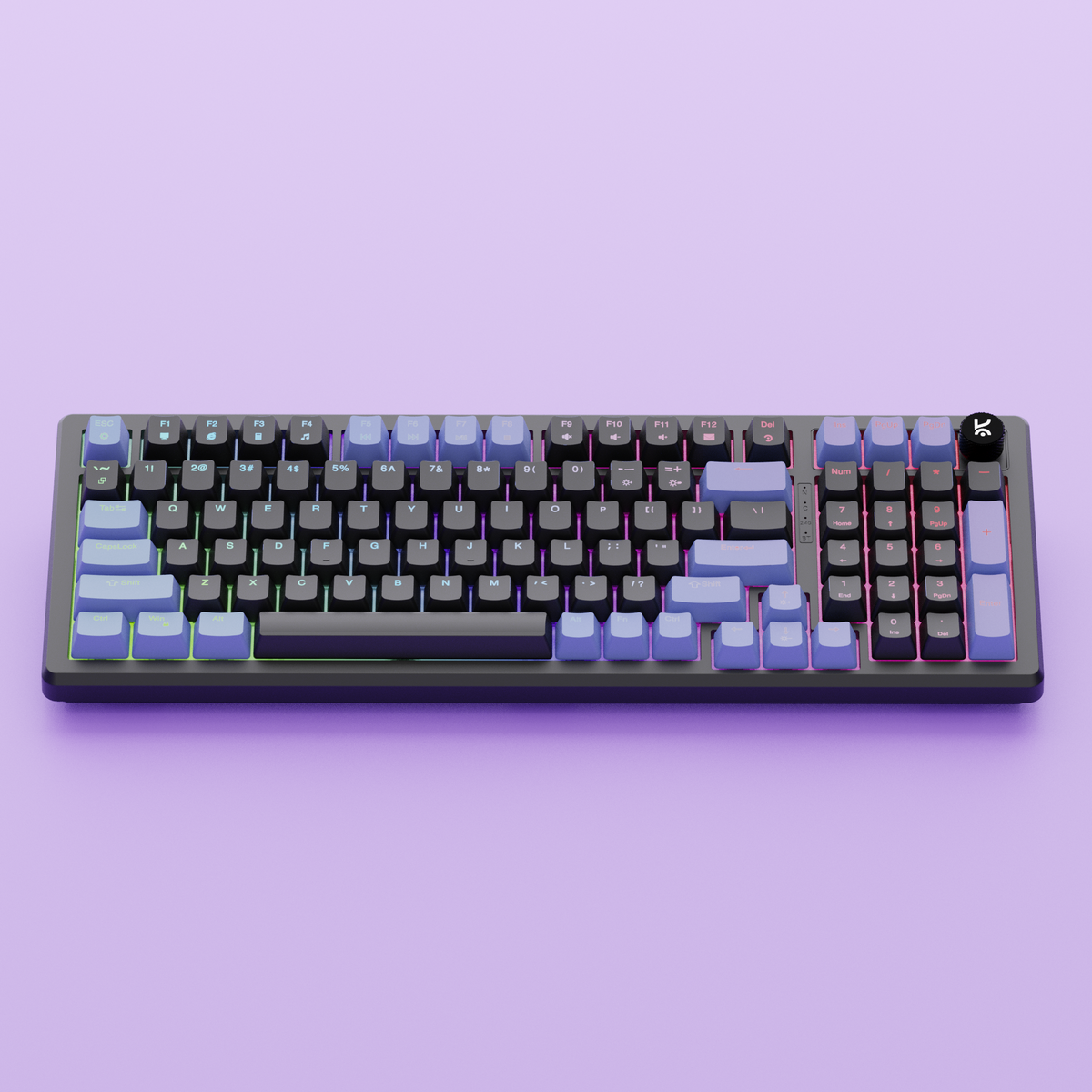 Hive Full-Size Black - Purple Wired Gaming Keyboard – Kreo