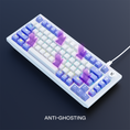 Hive White-Purple Wired Gaming Keyboard