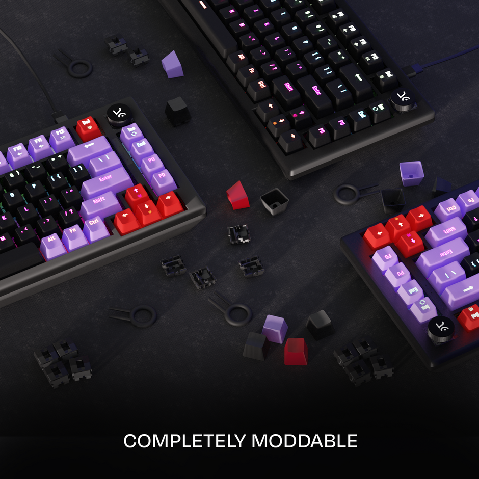 Hive All Black RGB Wired Gaming Keyboard