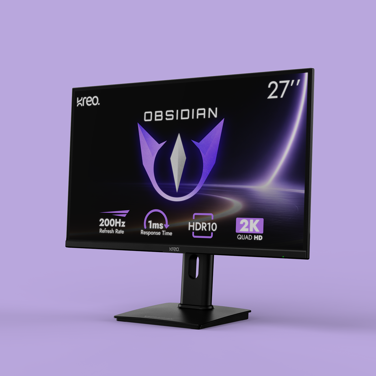 Obsidian 27" 200Hz 2K 1440p QHD Gaming IPS Monitor – Kreo