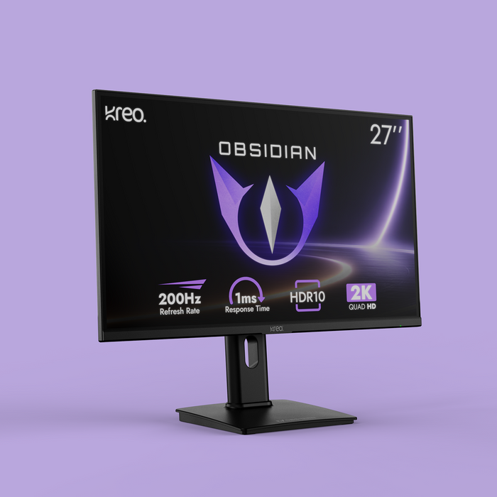 Obsidian 27" 200Hz 2K 1440p QHD Gaming IPS Monitor – Kreo