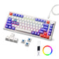 Hive White-Purple Wired Gaming Keyboard