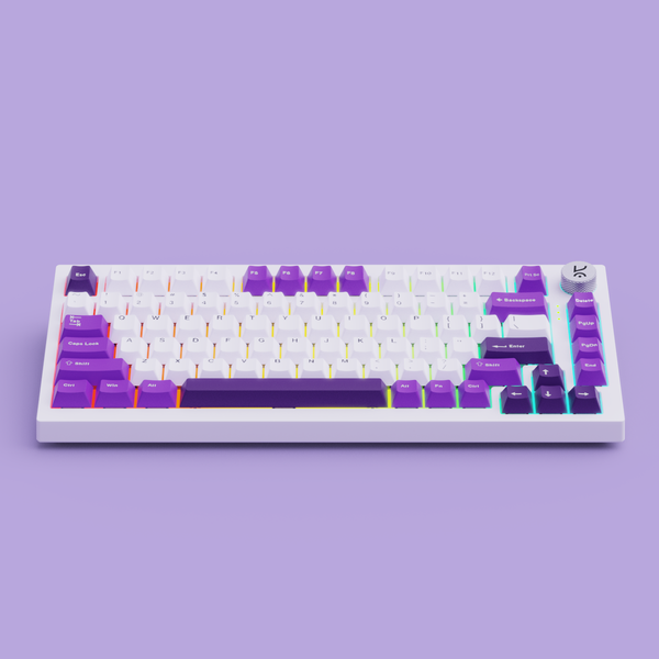 Swarm White Purple Wireless Gaming Keyboard – Kreo