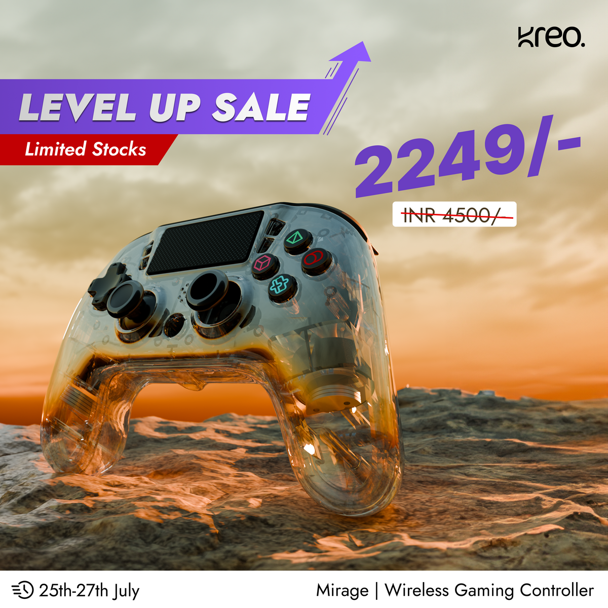 Mirage Wireless RGB Gaming Controller Gamepad – Kreo
