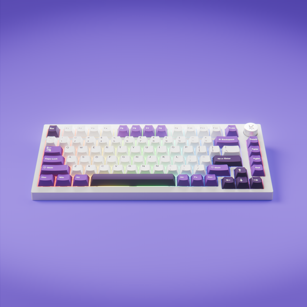 Swarm White Purple Wireless Gaming Keyboard – Kreo