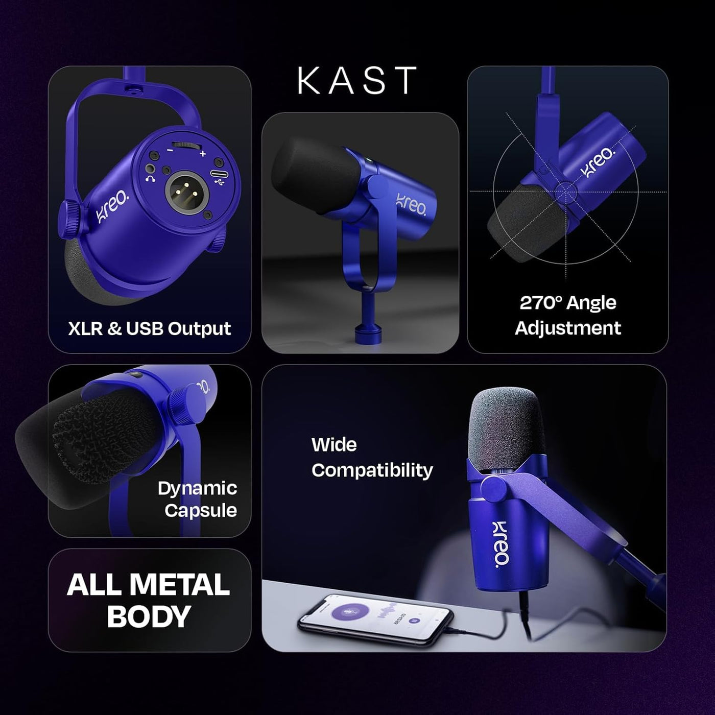 Kast Dynamic Mic + Rod Pro Boom Arm Combo – Kreo