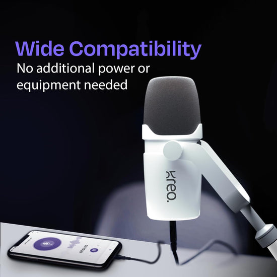 Kast White Dynamic Microphone