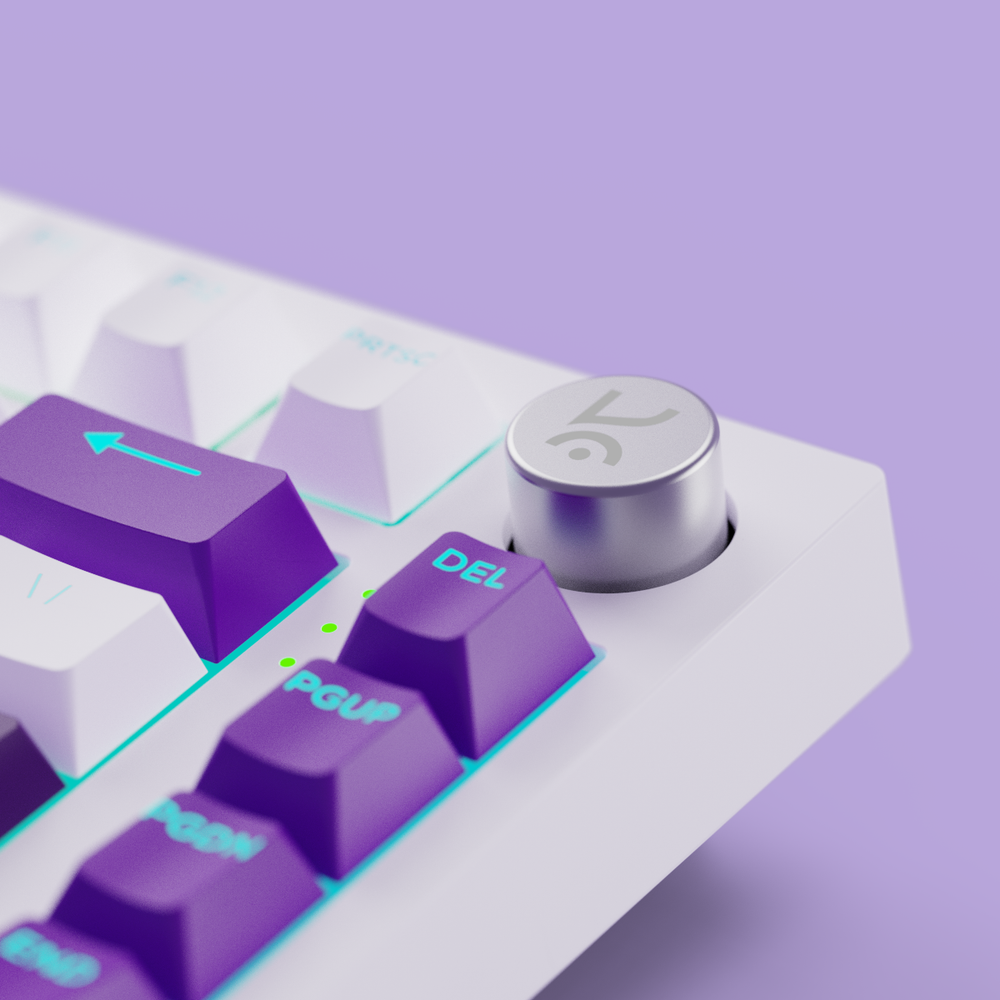 Swarm White Purple Wireless Gaming Keyboard – Kreo